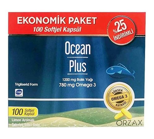 Ocean Plus Omega 3 Balık Yağı 1200 mg 100 Kapsül 599,00 TL